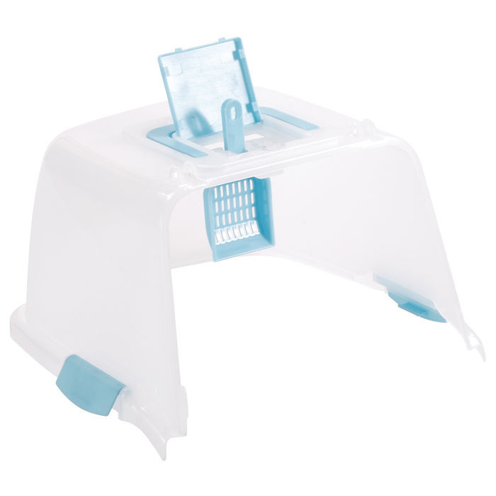 Cat Litter Toilet Box with Hooded Top Flap Door - Flyline